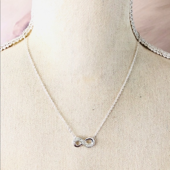 Jewelry | Sparkle Rhinestone Infinity Symbol Pendant On Chain Necklace ...